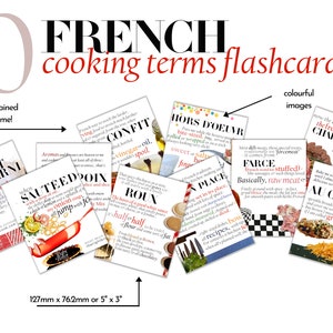 10 French Cooking Terms Flashcards: Sauté/gratin/hors-d'oeuvre/mis-en ...