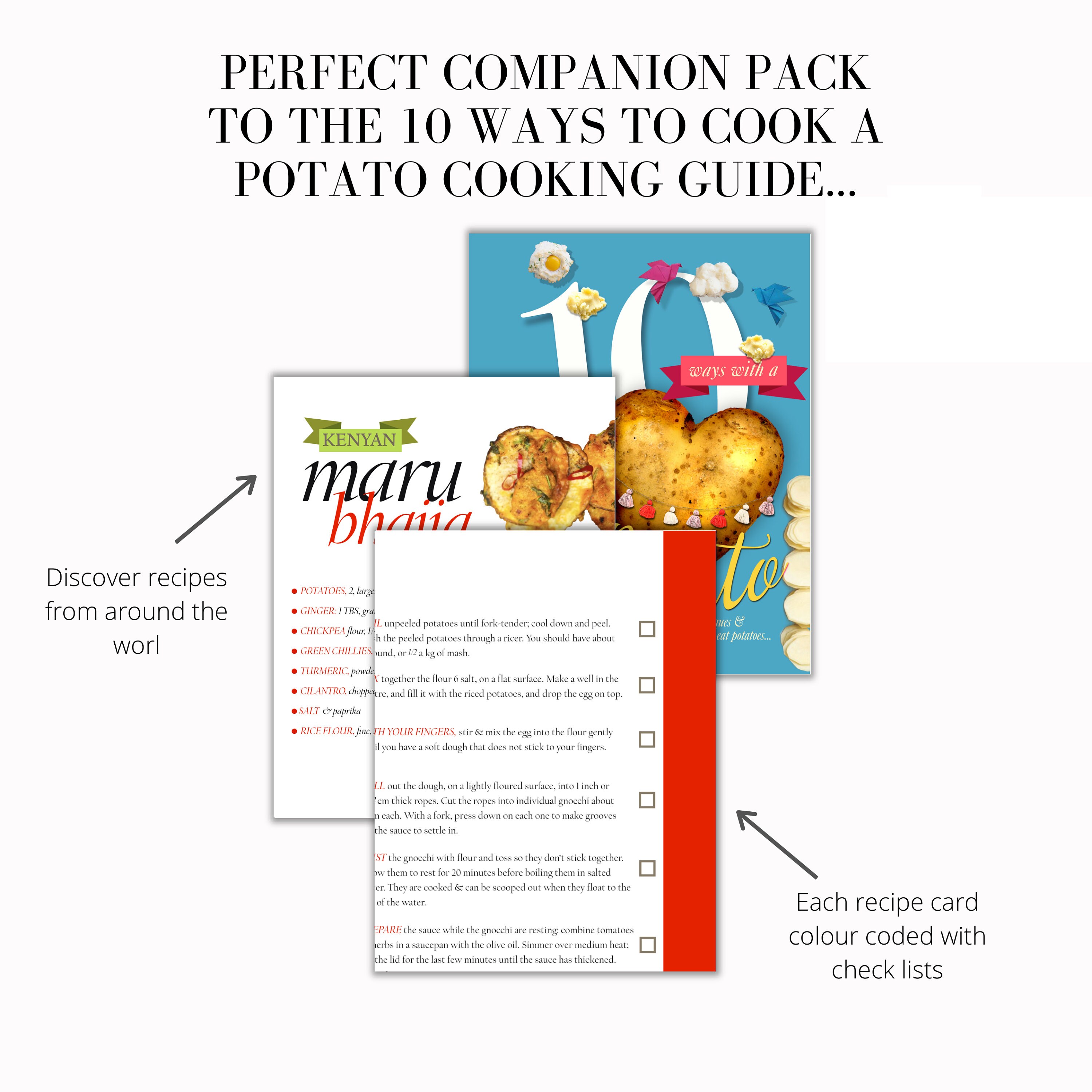 10 Potato Recipe Cards Basics Step by Step Collectors Gift for Cooks ...