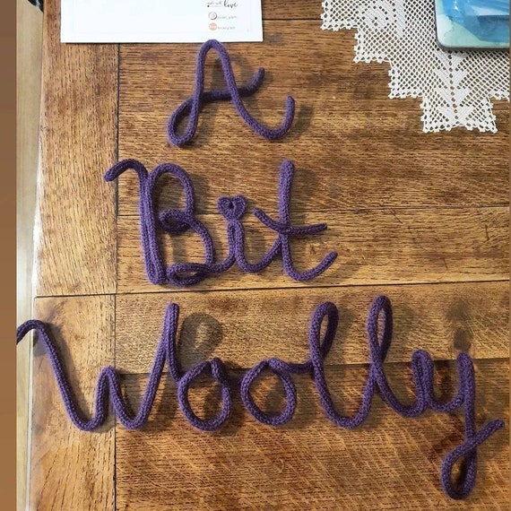 Personalised Knitted Name Sign Knitted Wire Knitted Words - Etsy
