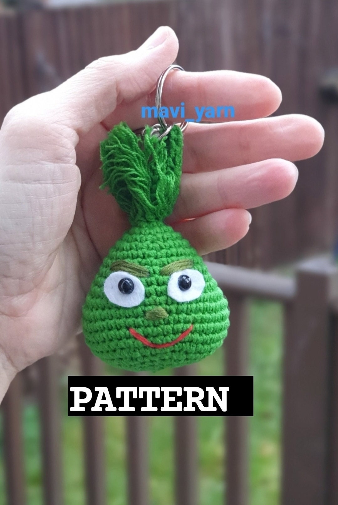 Grinch Keyring Pattern Grinch Amigurumi PDF Pattern | Etsy UK