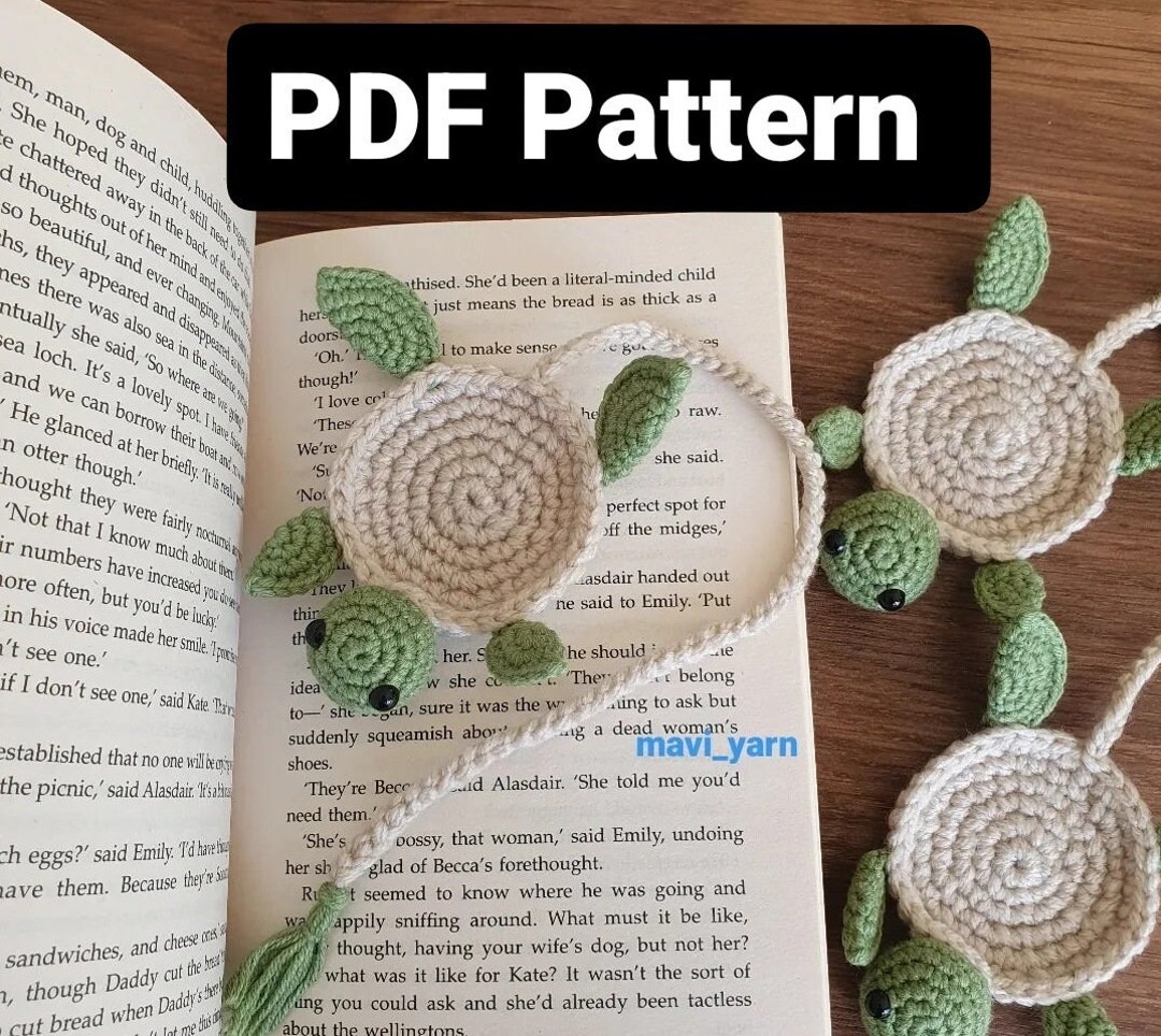 Crochet Turtle Bookmark PATTERN - Etsy