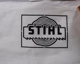 OLD SCHOOL STIHL Sticker Matte Black Custom Decal 4" X 5.5" Chainsaw ...