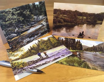 Fly Fishing Note Cards | Etsy