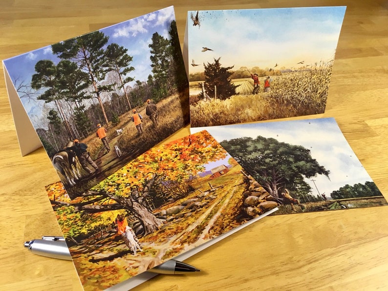 16 Upland Hunting Note Cards - 4 Each of 4 Images - Etsy