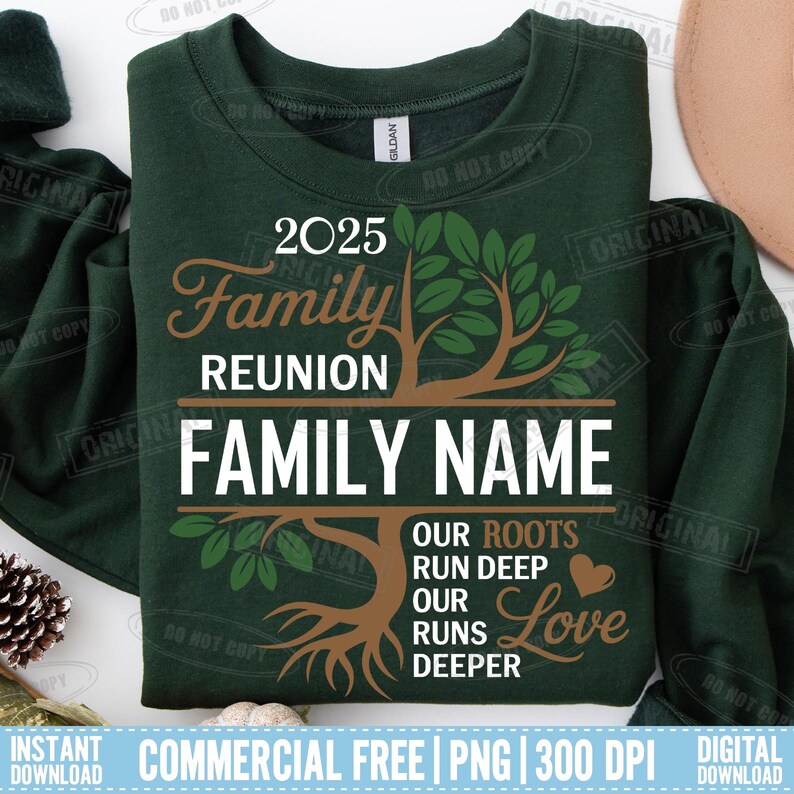 Family Reunion Tree 2025 PNG Bundle: Tree of Life Design (digital ...