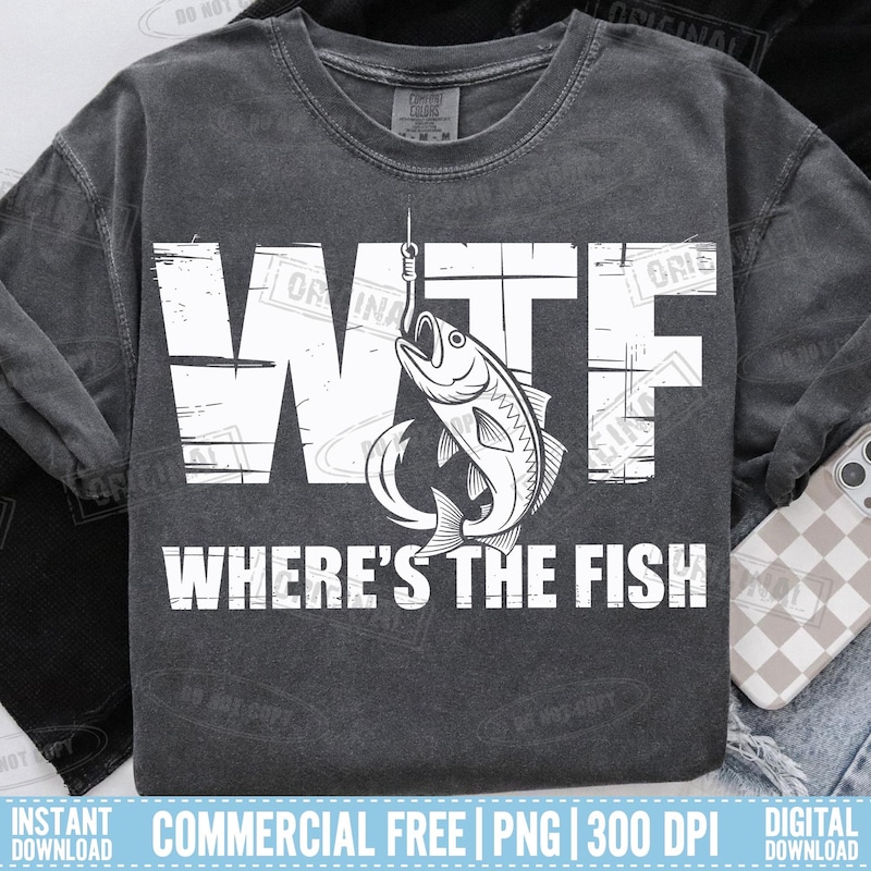 Wtf Where the Fish Tshirt - Etsy