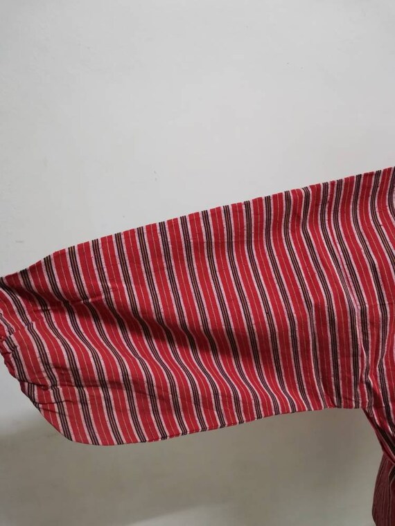 Japanese haori happari dochugi kimono red cotton kimo… - Gem