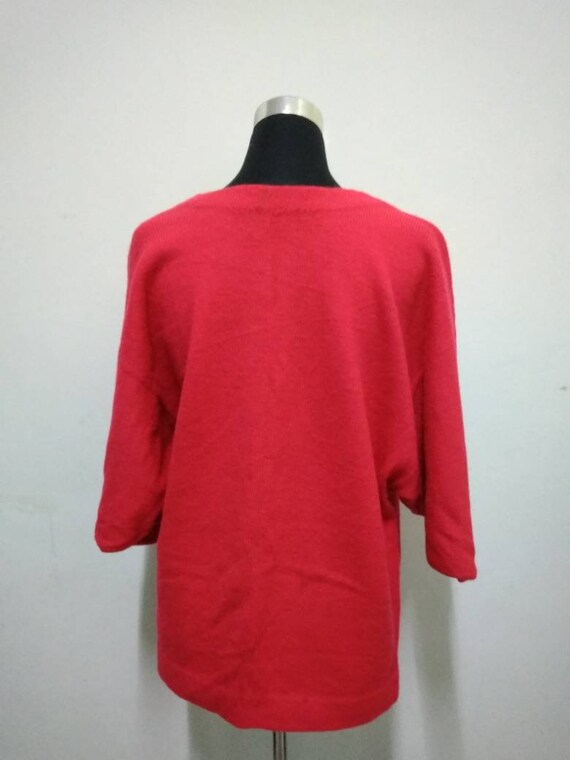 Japanese haori kimono red knitted kimono jacket /kimo… - Gem