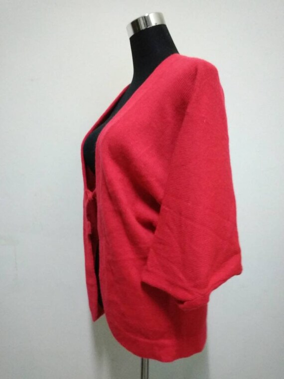 Japanese haori kimono red knitted kimono jacket /kimo… - Gem