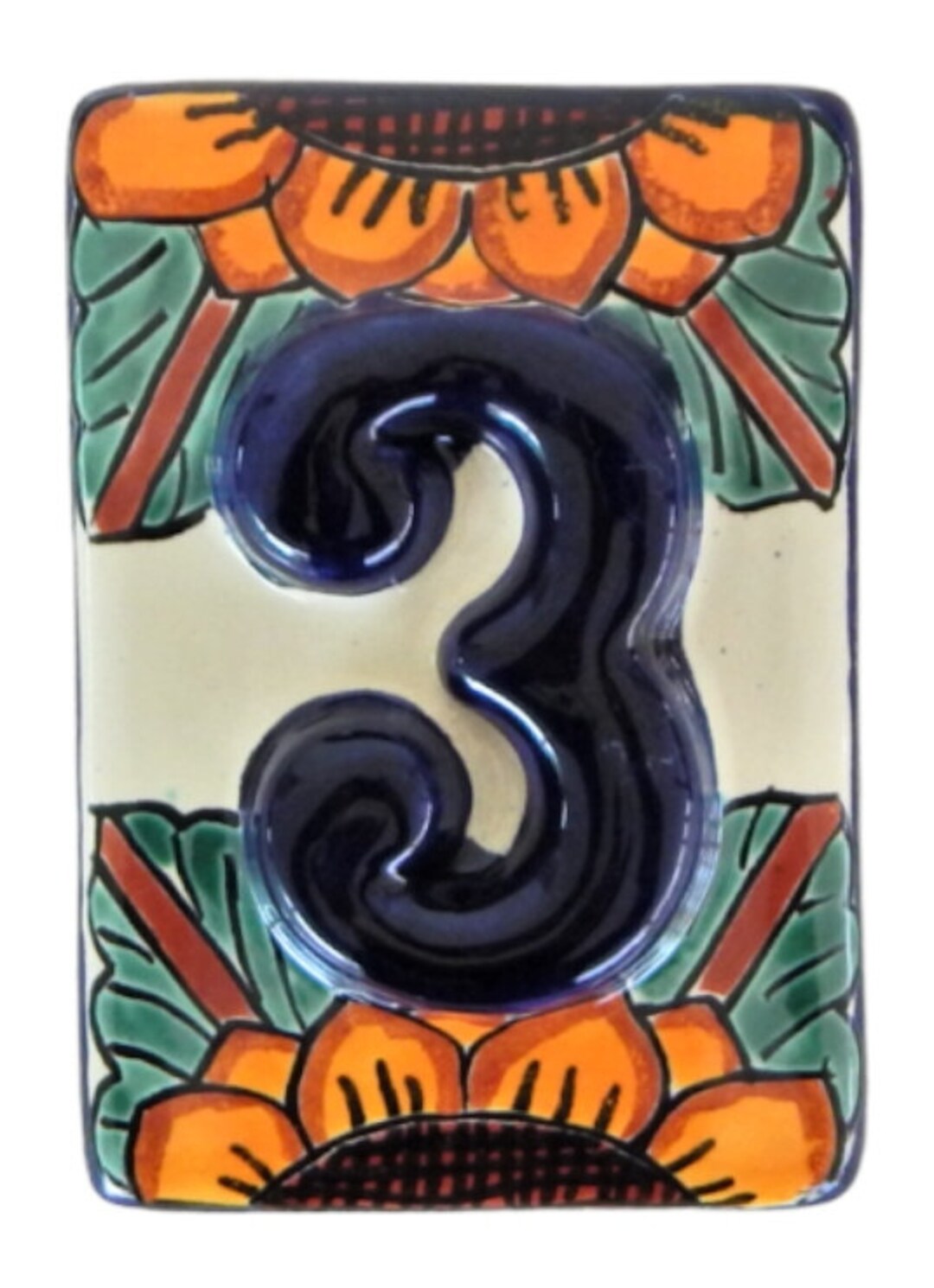 HR1 Mexican Tile House Numbers Address Numbers Ceramic House Number ...