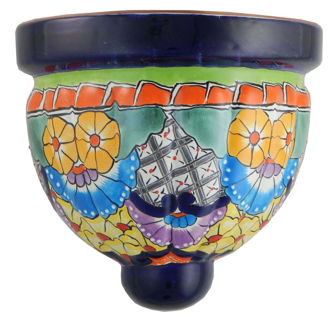 Mexican Talavera Wall Planter Handmade Handpainted Pottery - Etsy