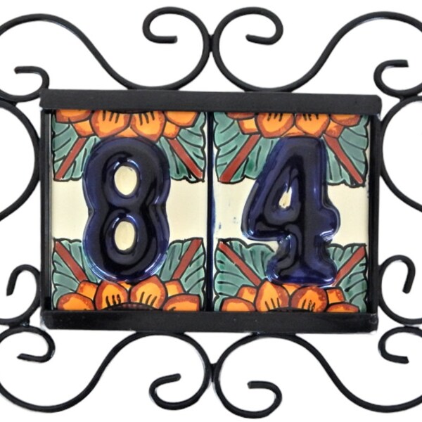 Ceramic House Numbers Framed - Etsy