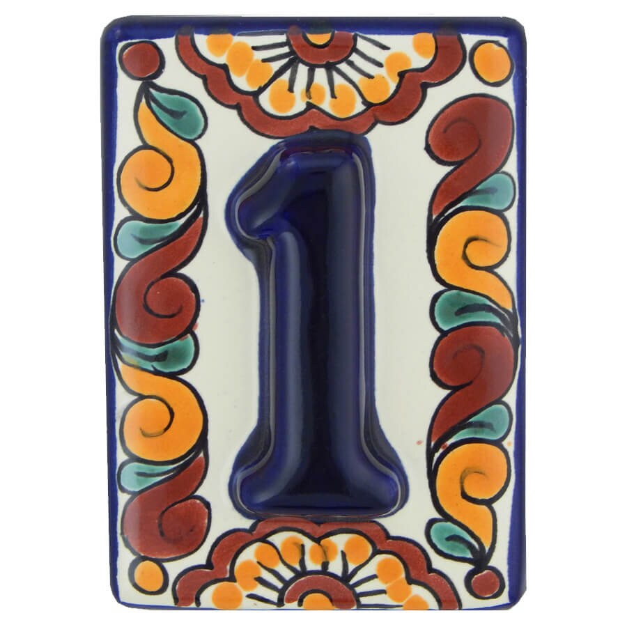 Mexican Tile House Numbers Address Numbers Ceramic House Number ...