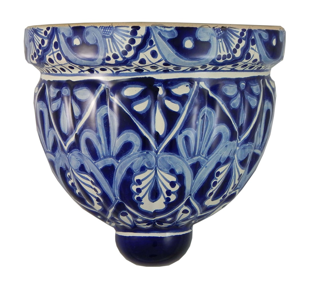 Mexican Talavera Wall Planter Handmade Handpainted Pottery Hanging ...