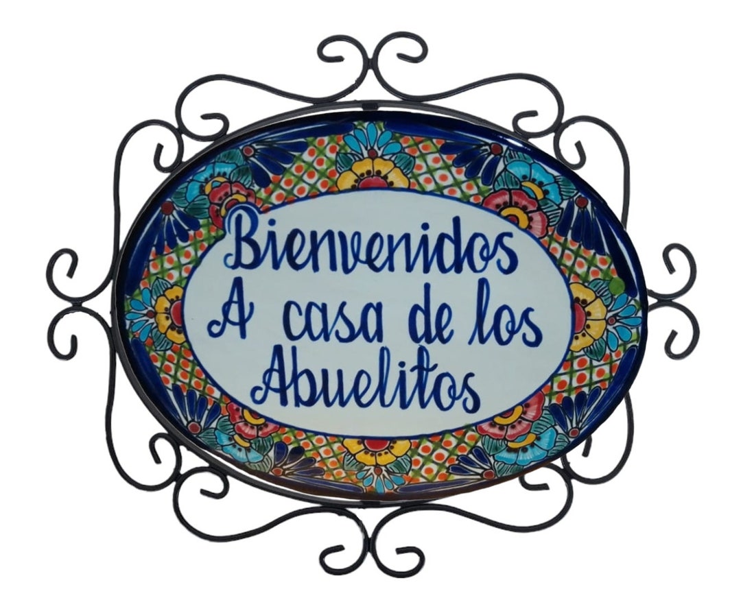 Mexican House Address Sign Ceramic Talavera House Sign Custom Wall ...