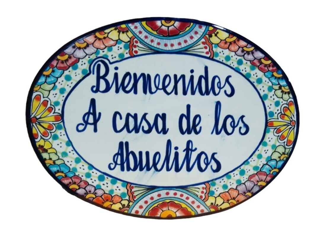 Mexican House Address Sign Ceramic Talavera House Sign Custom - Etsy