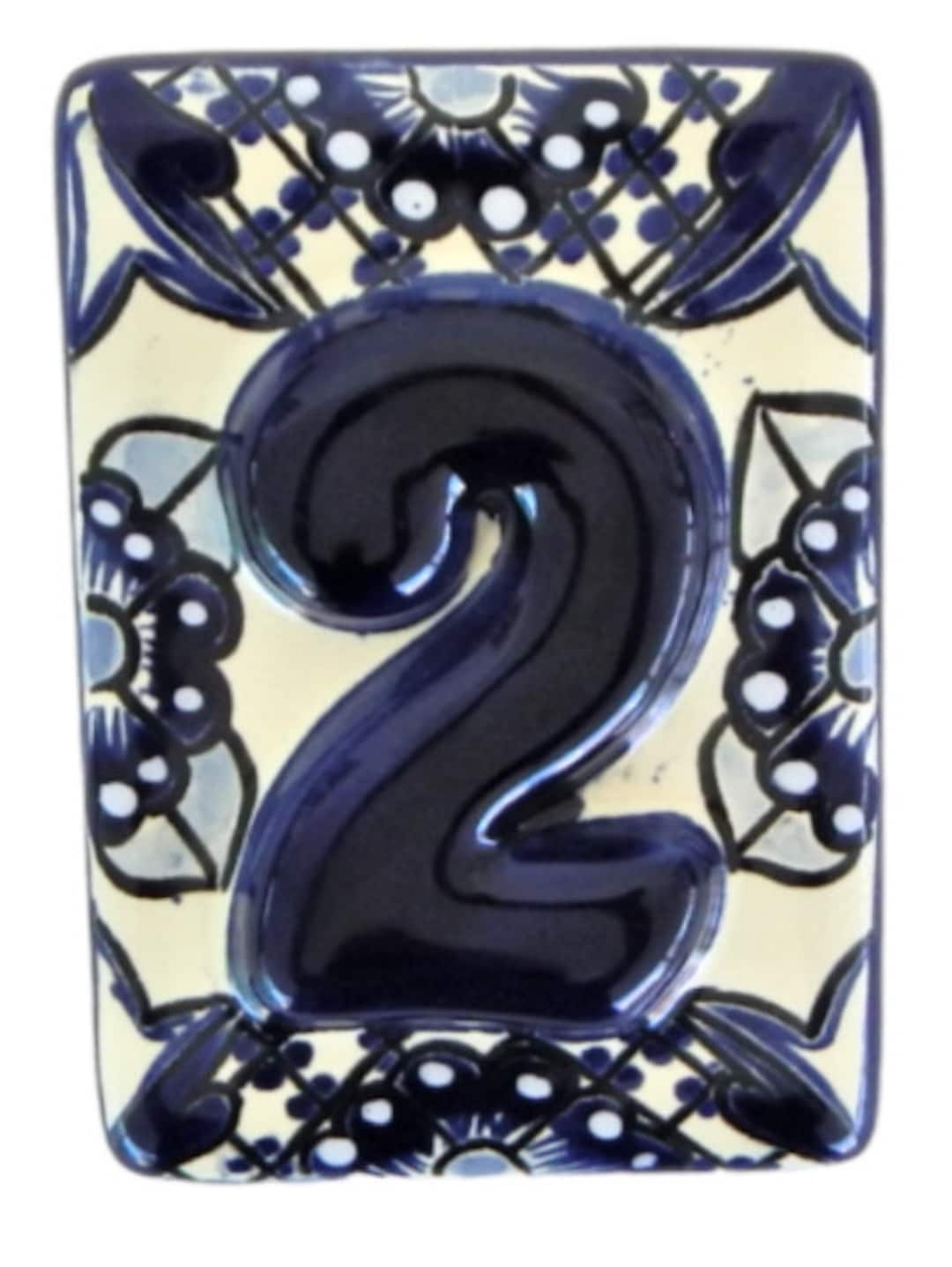 HR3 Mexican Tile House Numbers Address Numbers Ceramic House Number ...