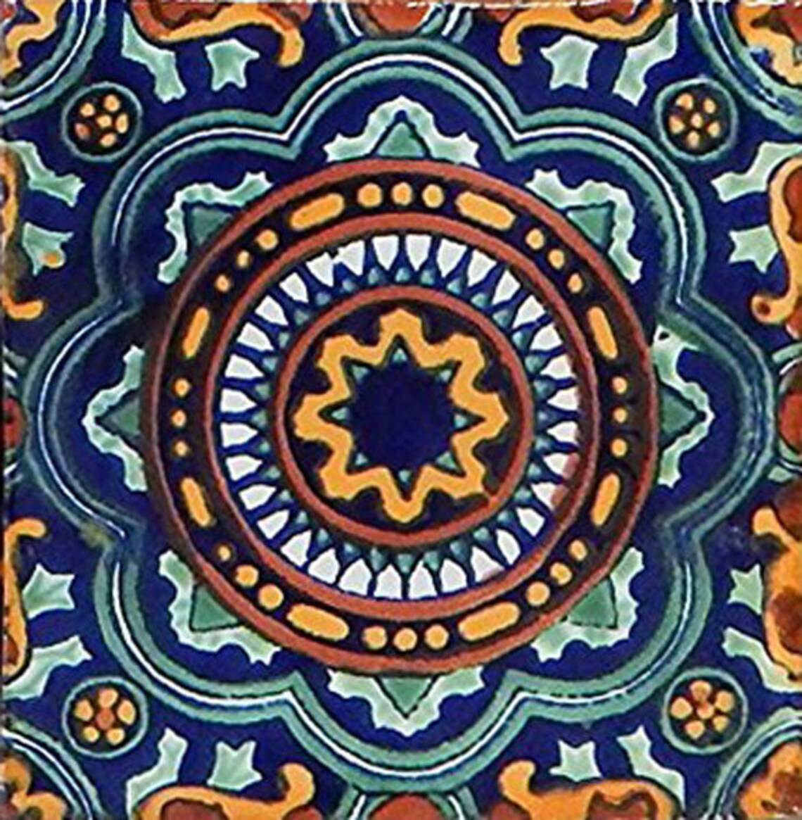 40 Pieces Mexican Talavera Tiles Handmade Mixed Designs | Etsy