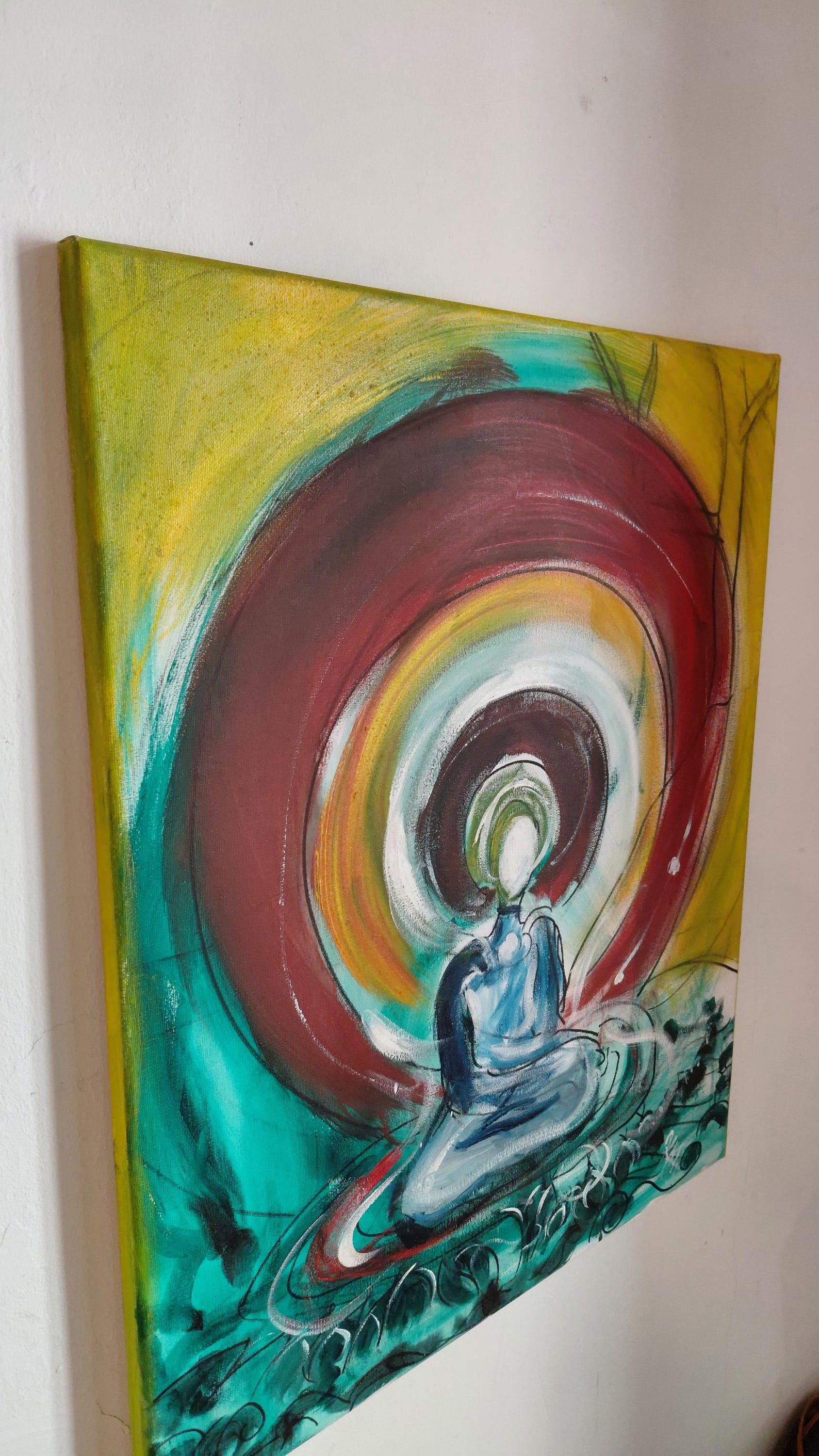 Arte espiritual abstrata - Aura (original) - Etsy Portugal