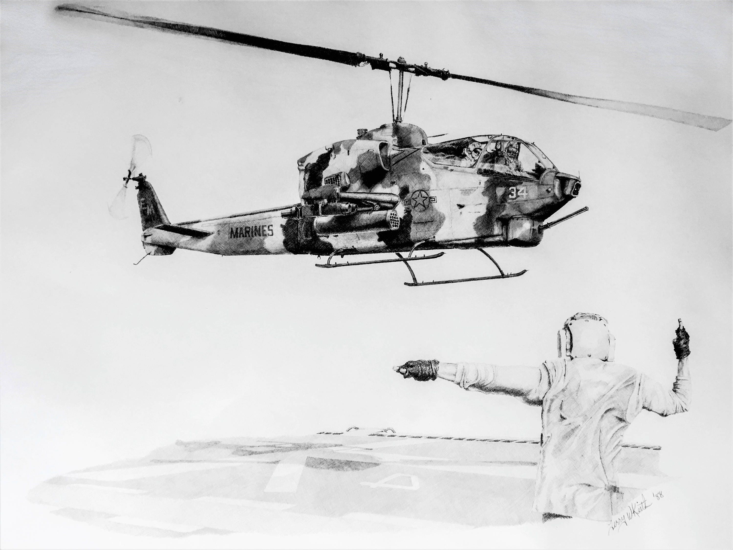 Cobra Helicopter Drawing