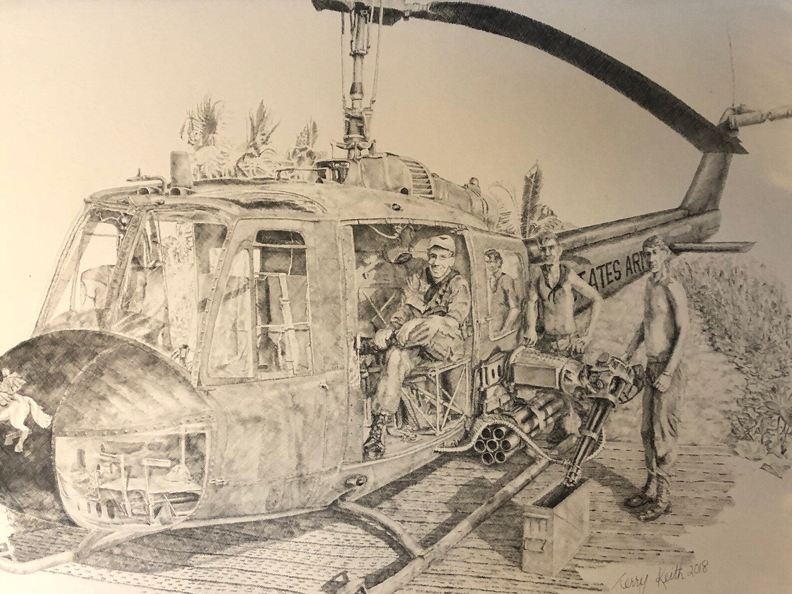 Brothers of Vietnam Army UH-1B Huey From Fighting Mustangs of 68th AHC ...