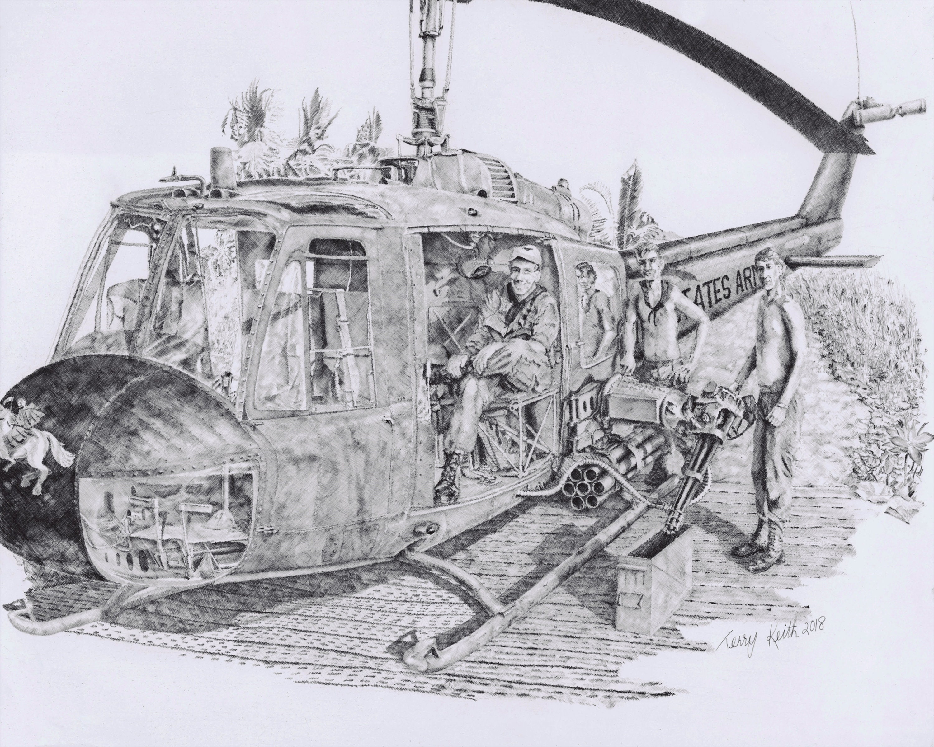 Brothers of Vietnam Army UH-1B Huey From Fighting Mustangs of 68th AHC ...