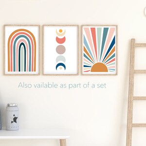 Boho Rainbow Nursery Print, Nursery Printable Art, Minimalist Rainbow ...