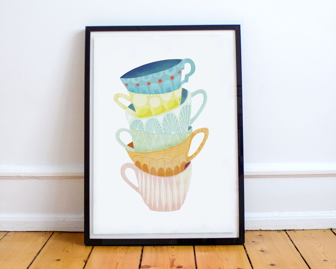 Retro Kitchen Art Colourful Wall Art Printable Kitchen Art - Etsy