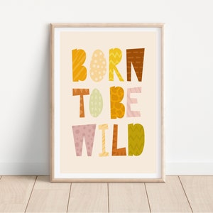 Boho Kids Room Set of 3, Safari Retro Nursery Decor, African Jungle ...