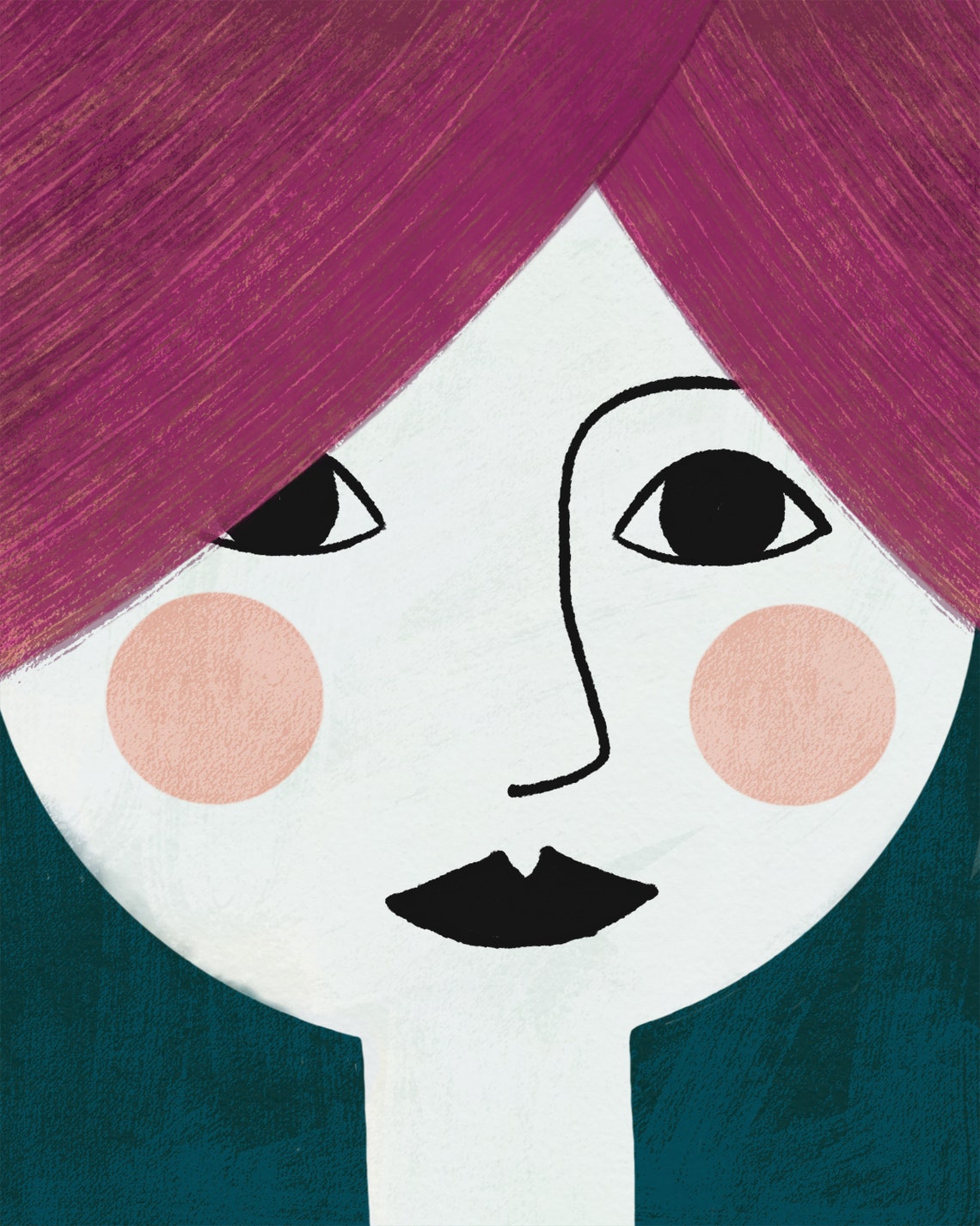 Girl Power Portrait Girl With Red Hair Teen Girl Room | Etsy