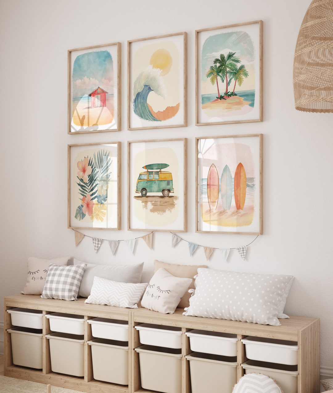 Ocean Theme Nursery, Kids Wall Art, Surf Nursery, Surf Nursery Decor ...