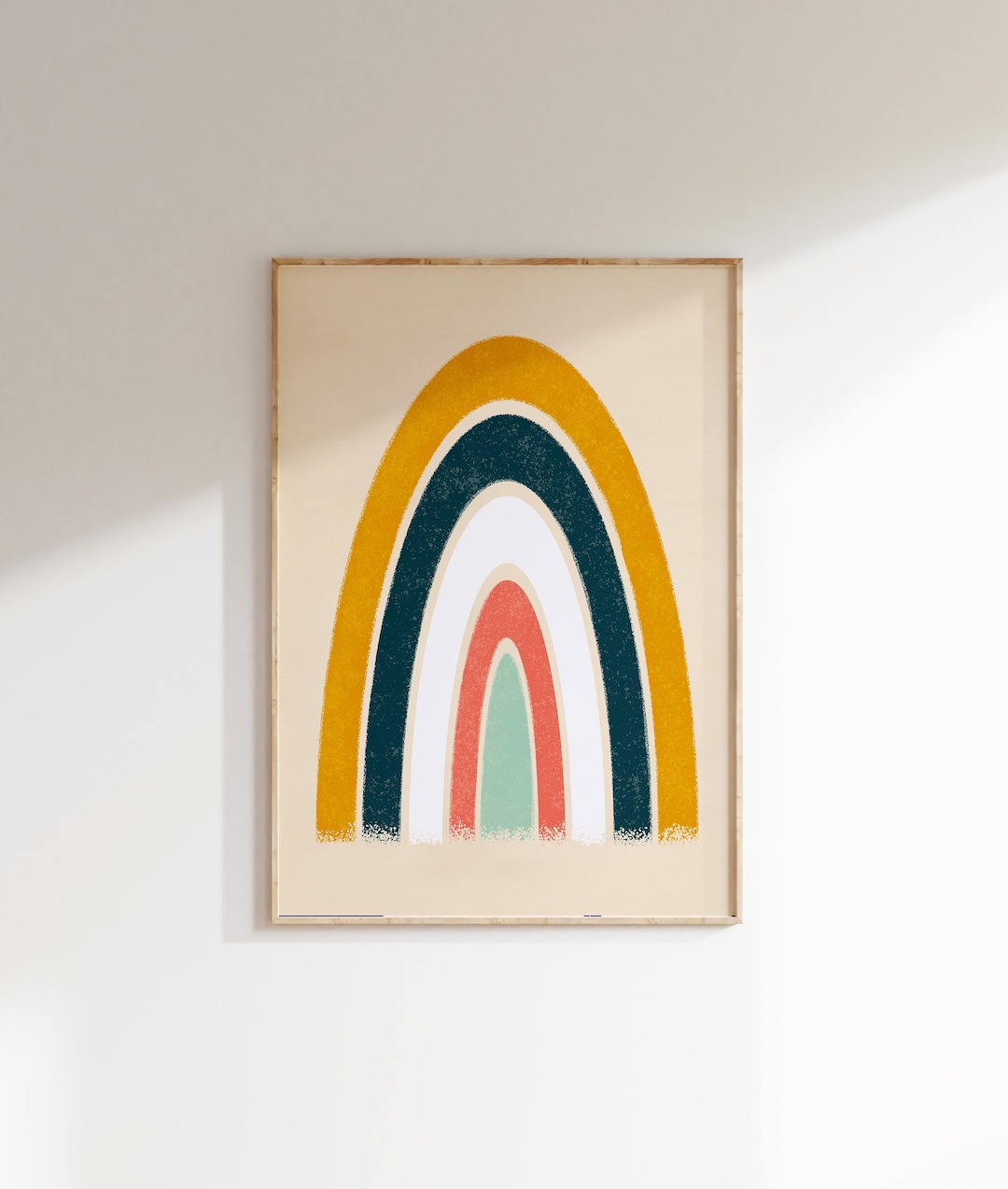 Boho Rainbow Print, Scandi Wall Art, Minimalist Nursery, Modern Nursery ...