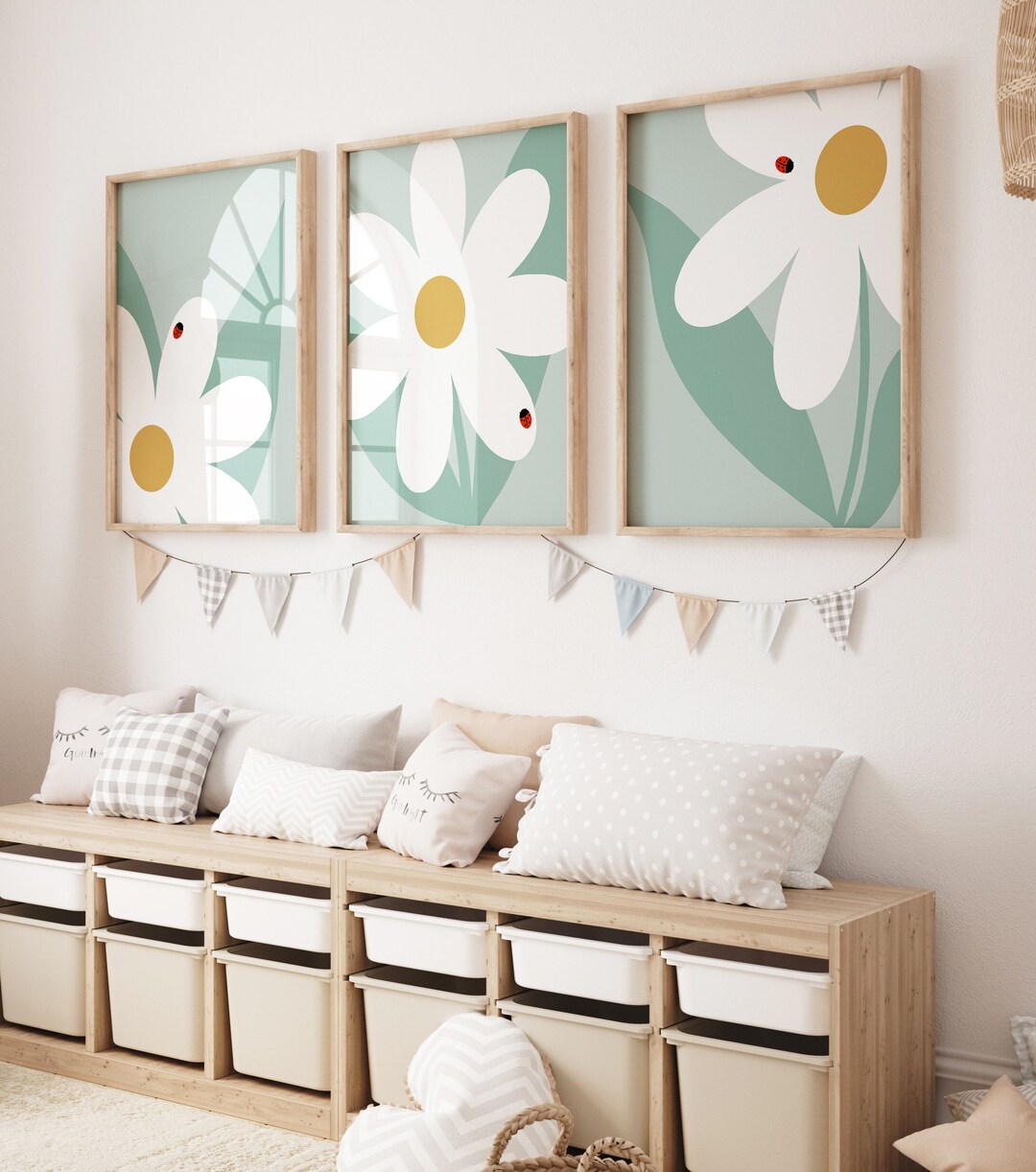 Set of 3 Prints Daisy Flower Print Set Daisy Wall Art - Etsy