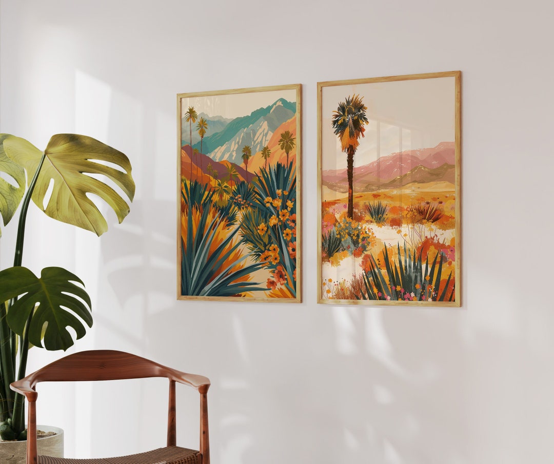 Boho Desert Wall Art, California Wall Decor, Desert Print, Dorm Wall ...