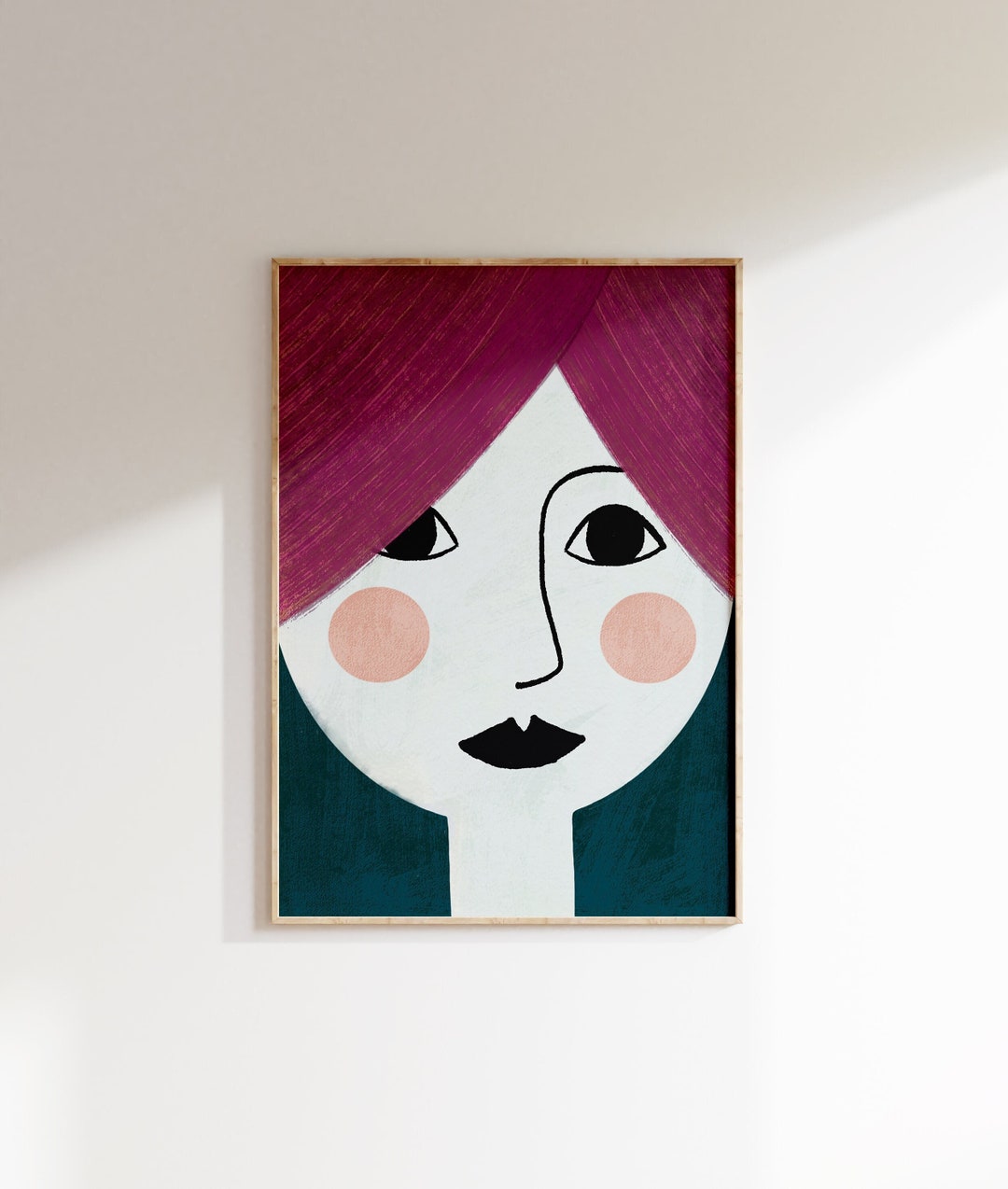 Girl Power Portrait Girl With Red Hair Teen Girl Room - Etsy