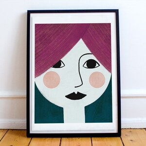 Girl Power Portrait Girl With Red Hair Teen Girl Room - Etsy