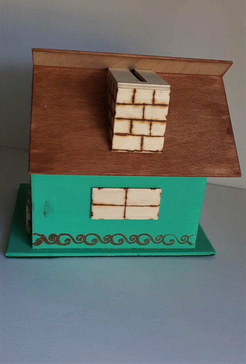 Mini Wooden House Bank,handmade Custom 100% HANDMADE - Etsy