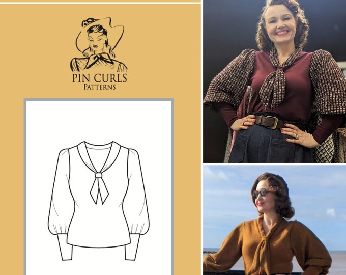 PDF Maya 1930's Style Mutton Sleeve Jumper Pattern - Etsy