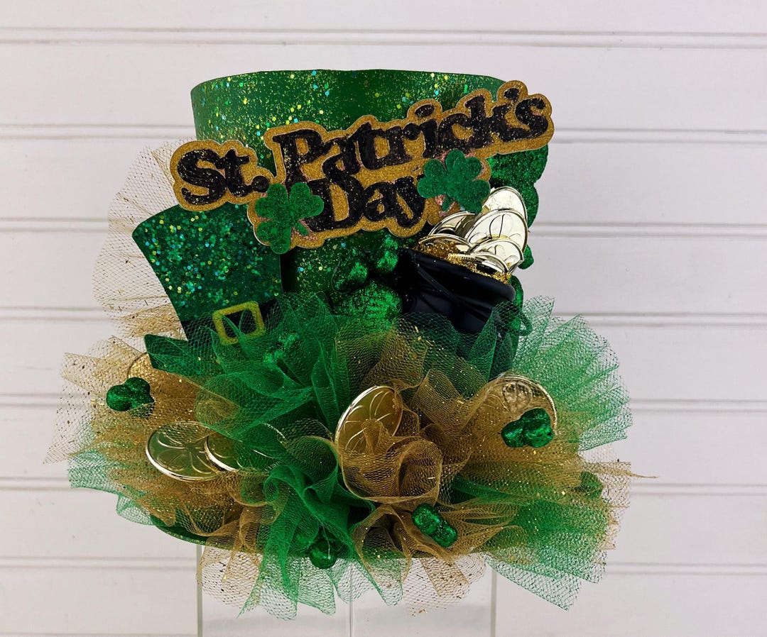 St. Patrick's Day, Top Hat, 7 In. Tall X 7.5 In. Wide, St. Patrick's ...