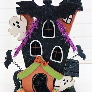 Halloween Decor, Haunted House With Ghosts, Bats & Pumpkins Halloween ...