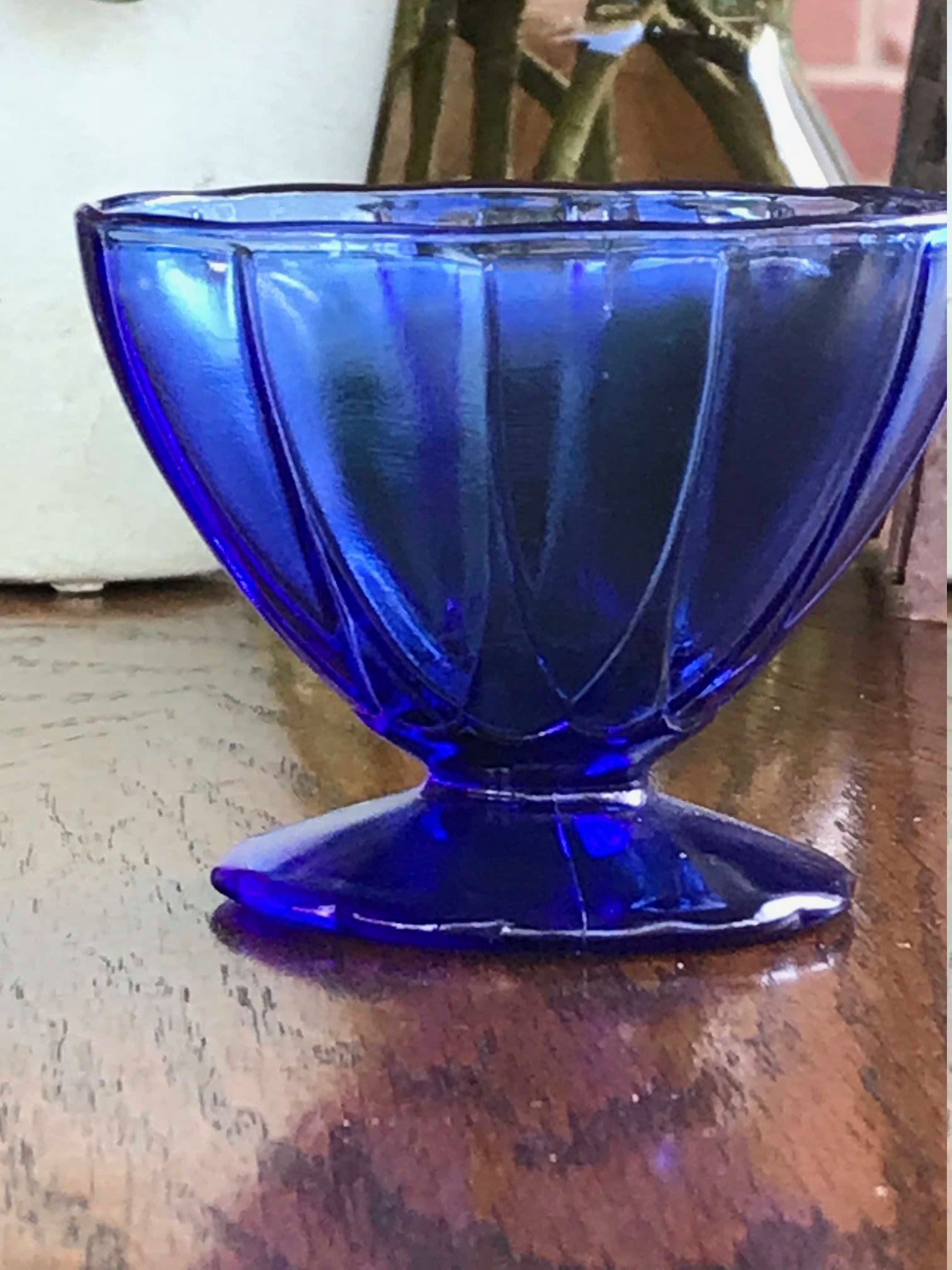 Vintage Cobalt Blue Dish Dessert Dish Fruit Bowl Candy - Etsy