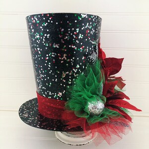 Christmas Decor, Top Hat, 8.5 In. Tall X 9 In. Width, Black Top Hat ...