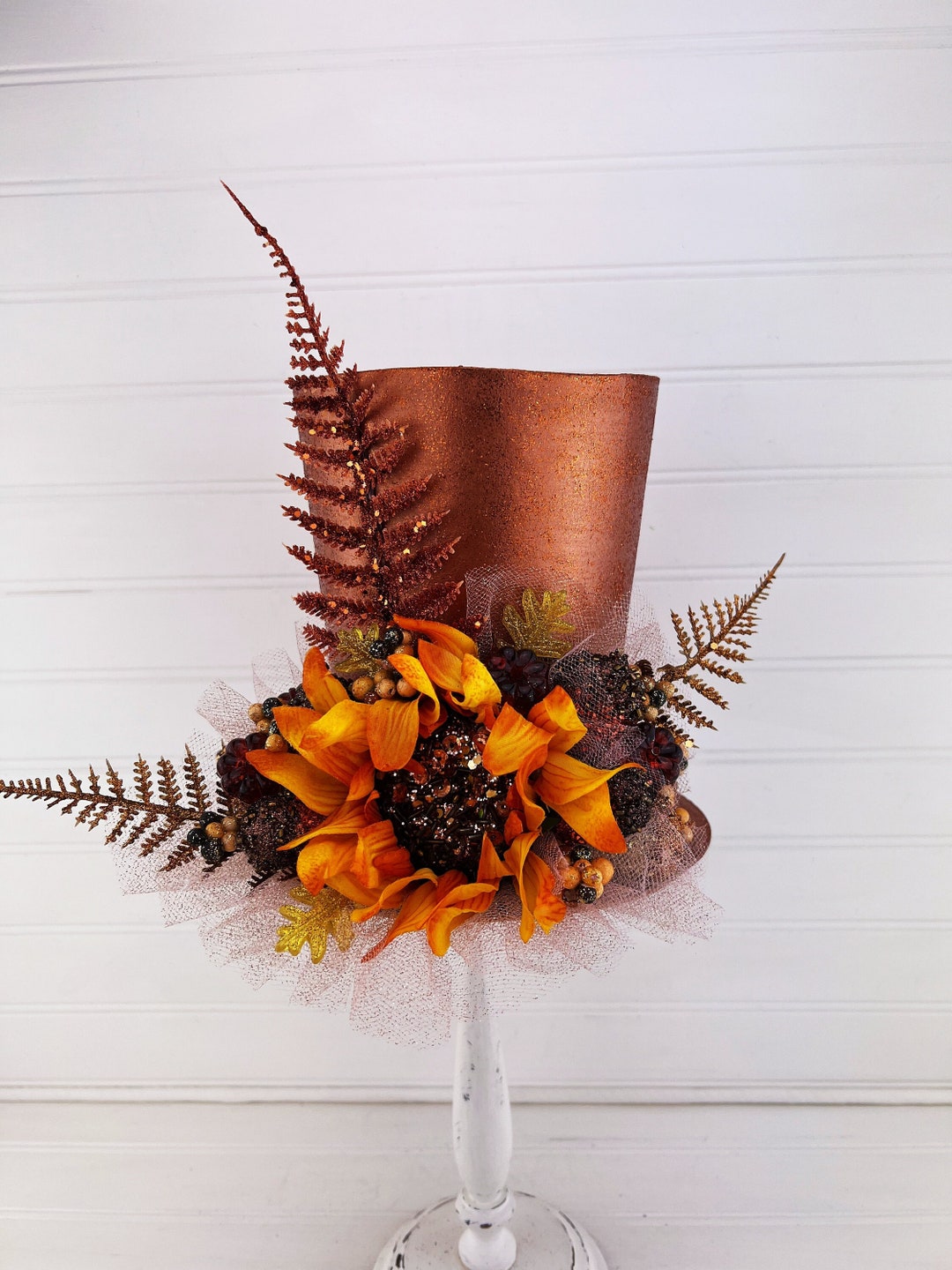 Fall Decor Top Hat 7 In. Tall X 7.5 In. Wide Autumn Tree - Etsy