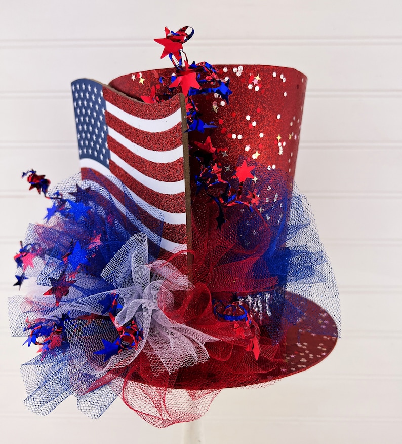 Patriotic Decor Top Hat Independence Day Decorations Tree - Etsy