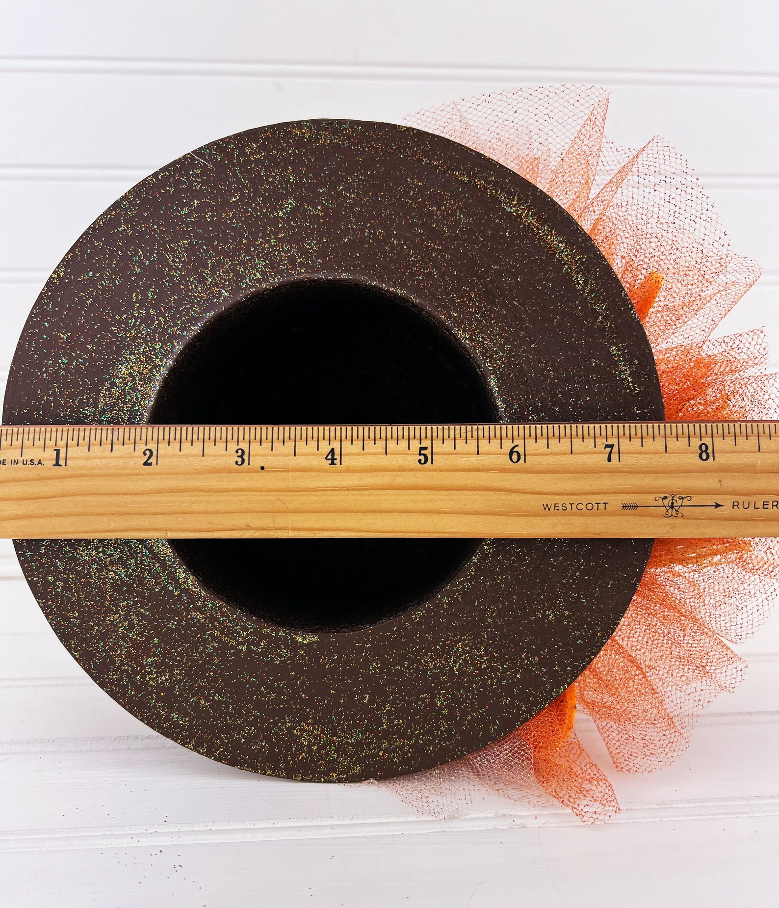 Fall Decor Top Hat Brown With Scarecrow Autumn Tree - Etsy