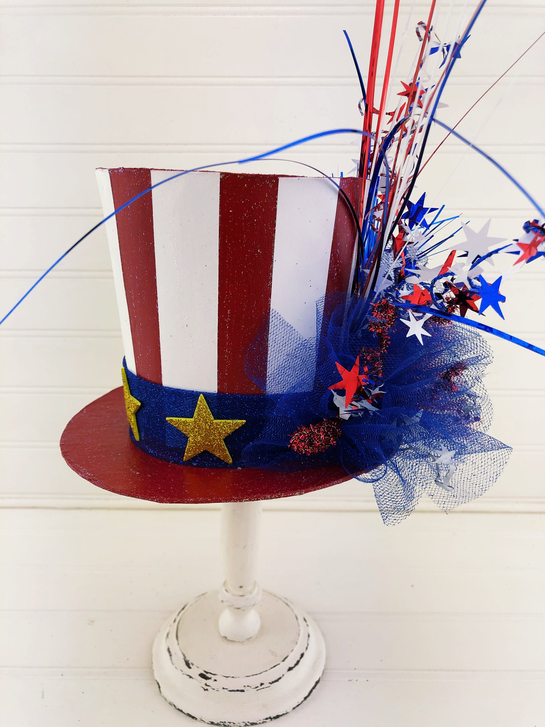 Patriotic Decor Top Hat Tree Topper Independence Day Tree | Etsy