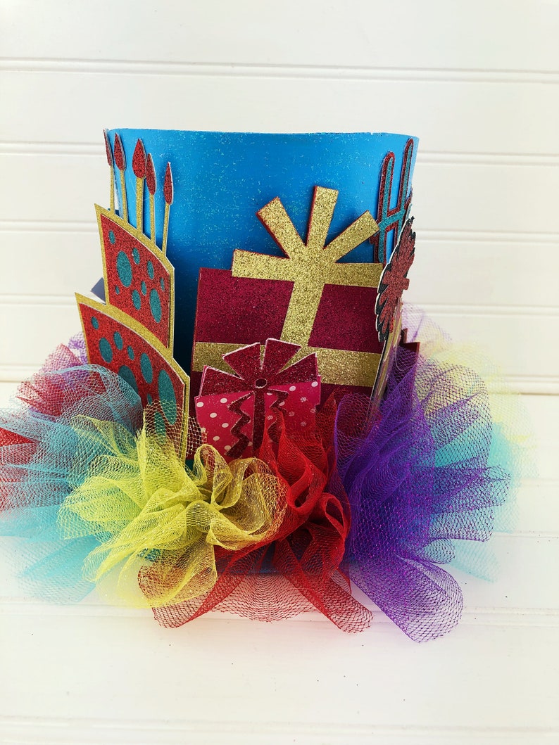 Birthday Party Decor Happy Birthday Top Hat Birthday Tree - Etsy