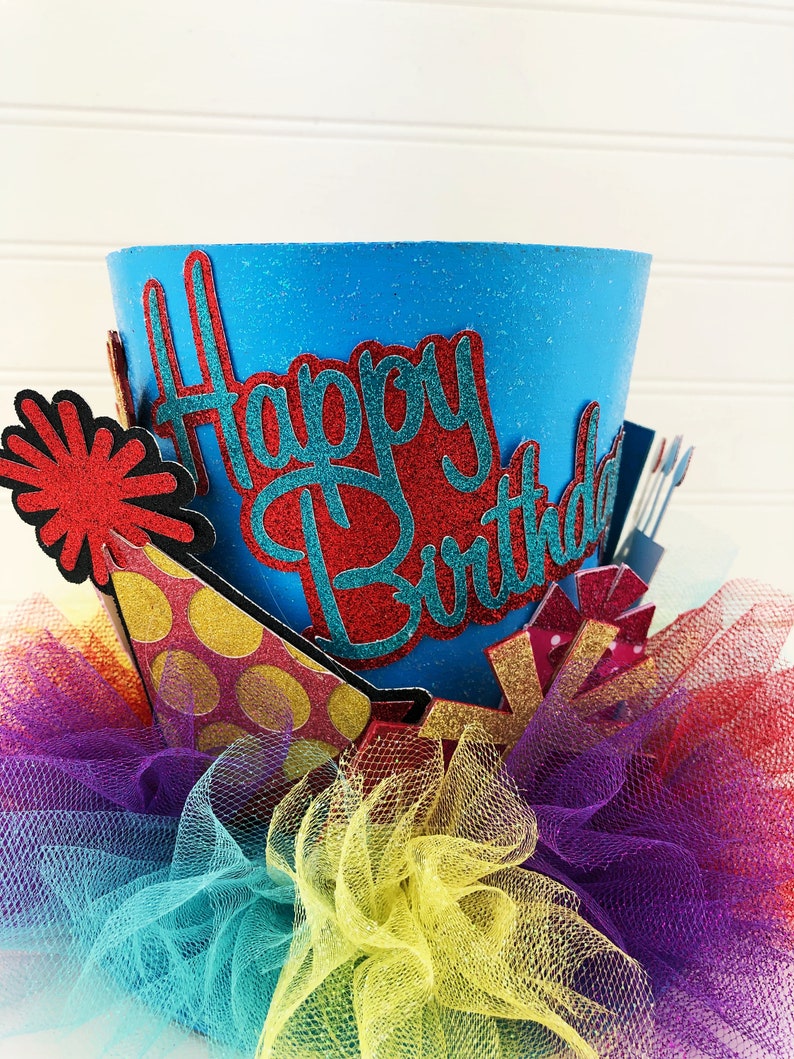 Birthday Party Decor Happy Birthday Top Hat Birthday Tree - Etsy