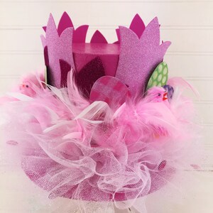 Easter Decor, Top Hat, Pink Tulip Crown - Easter Tree Topper, Spring ...