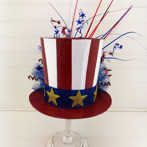 Patriotic Decor Top Hat Tree Topper Independence Day Tree | Etsy
